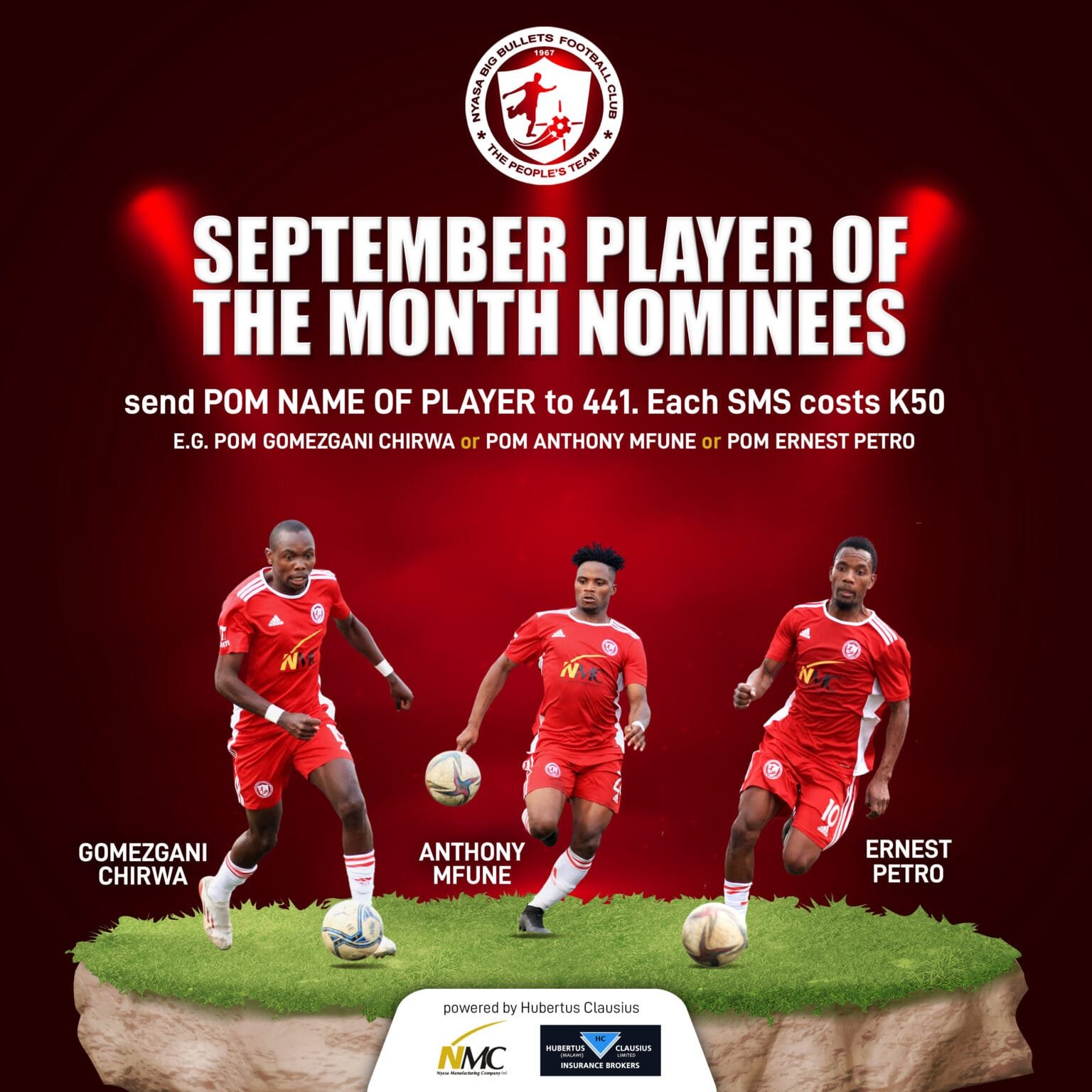 September’s Player of the Month nominees - FCB Nyasa Big Bullets FC